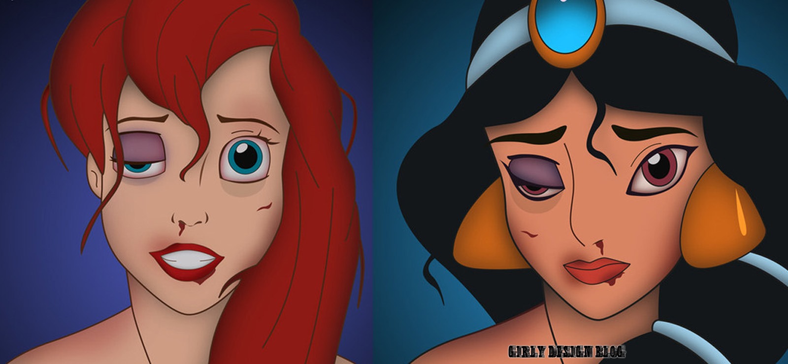 Happy Never After - Disney Princesses Domestic Violence Campaign
