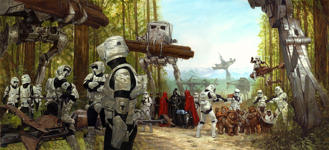 Illustrations of Unfilmed Star Wars Scenes